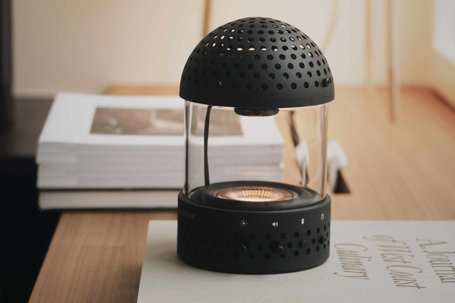Transparent’s Light Speaker is an ambient lantern with glow and tones ...
