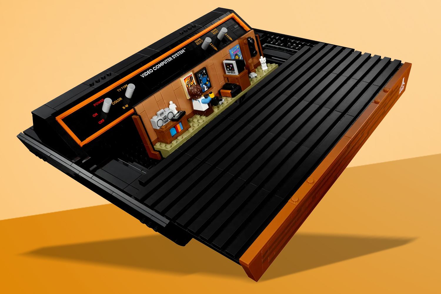 Lego Atari 2600 is a brick-built console with classic game vignettes ...