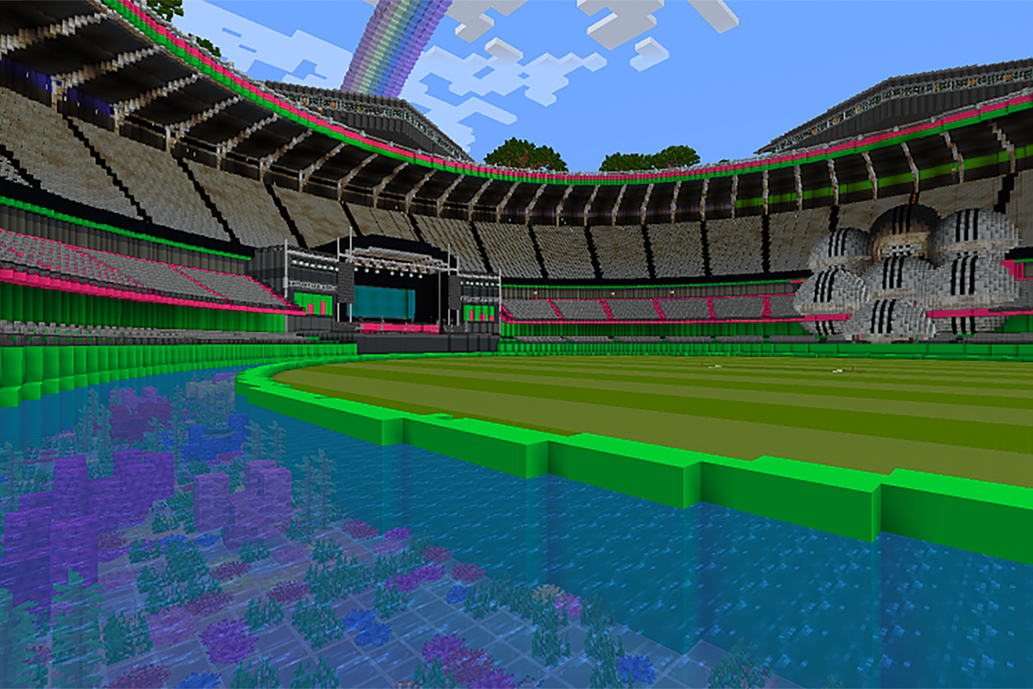 Check out this epic virtual stadium in Minecraft, designed by kids | Stuff