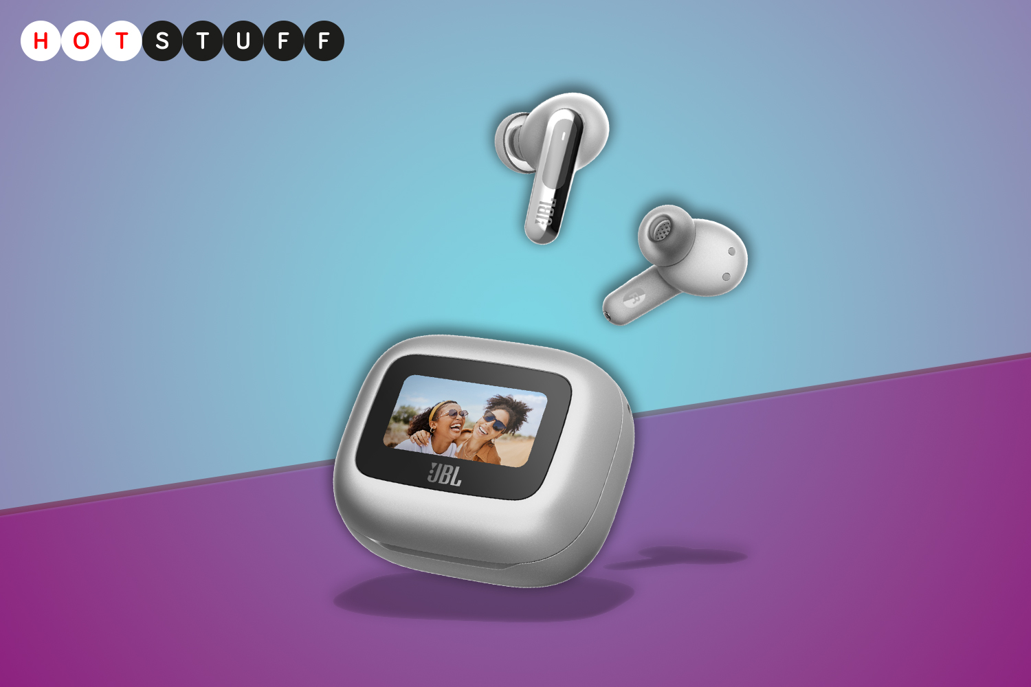 The JBL Live TWS 3 Series wireless earbuds have a built-in screen