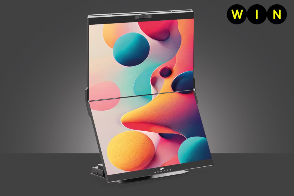 WIN 1 of 2 Mobile Pixels Geminos stacked dual-screen monitors! | Stuff