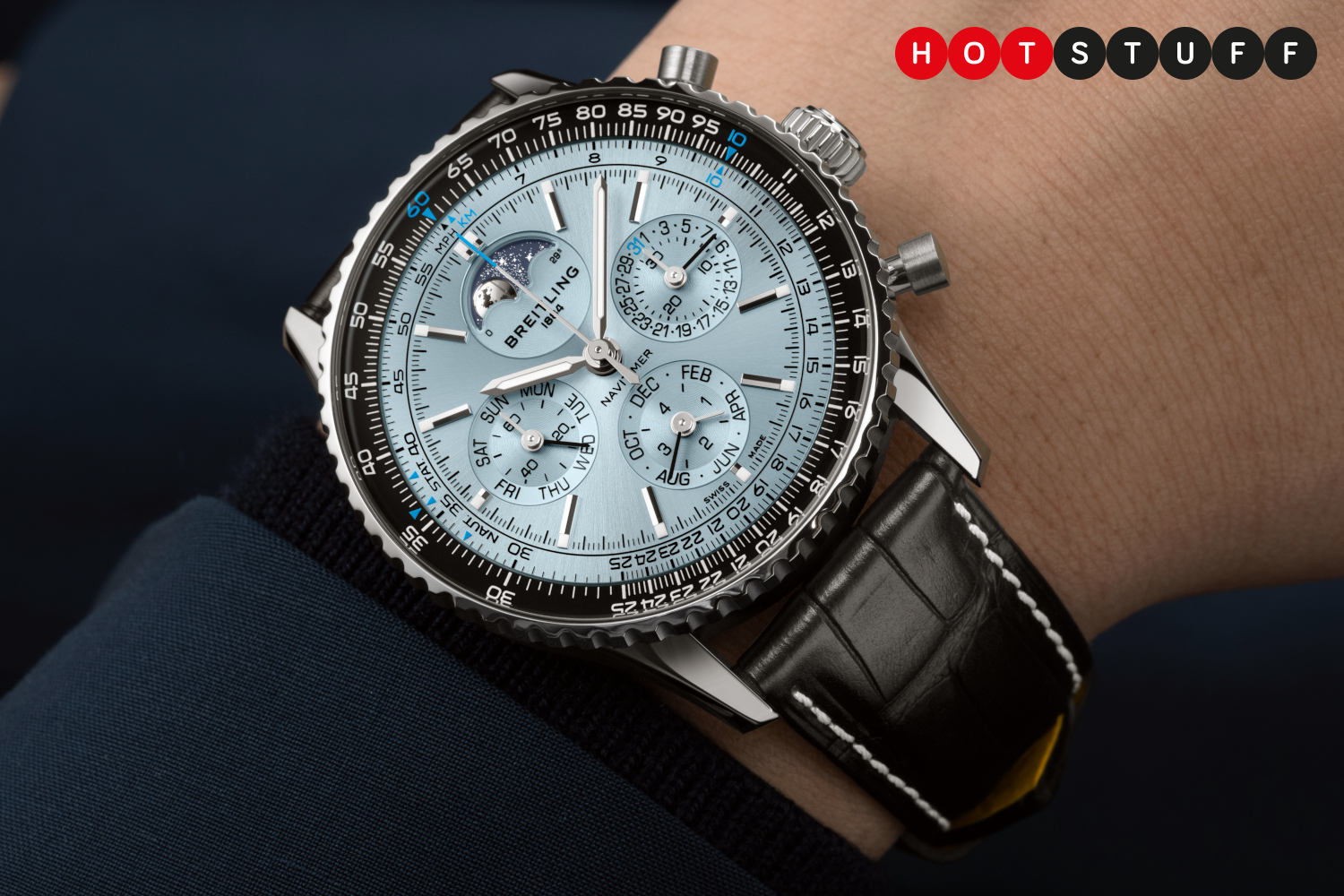Breitling’s new Navitimer Perpetual Calendar stuns in ice blue | Stuff